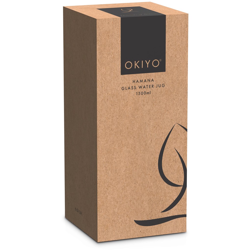 Okiyo Hamana Glass & Bamboo Water Jug – 1.5 Litre - Branding & Beyond