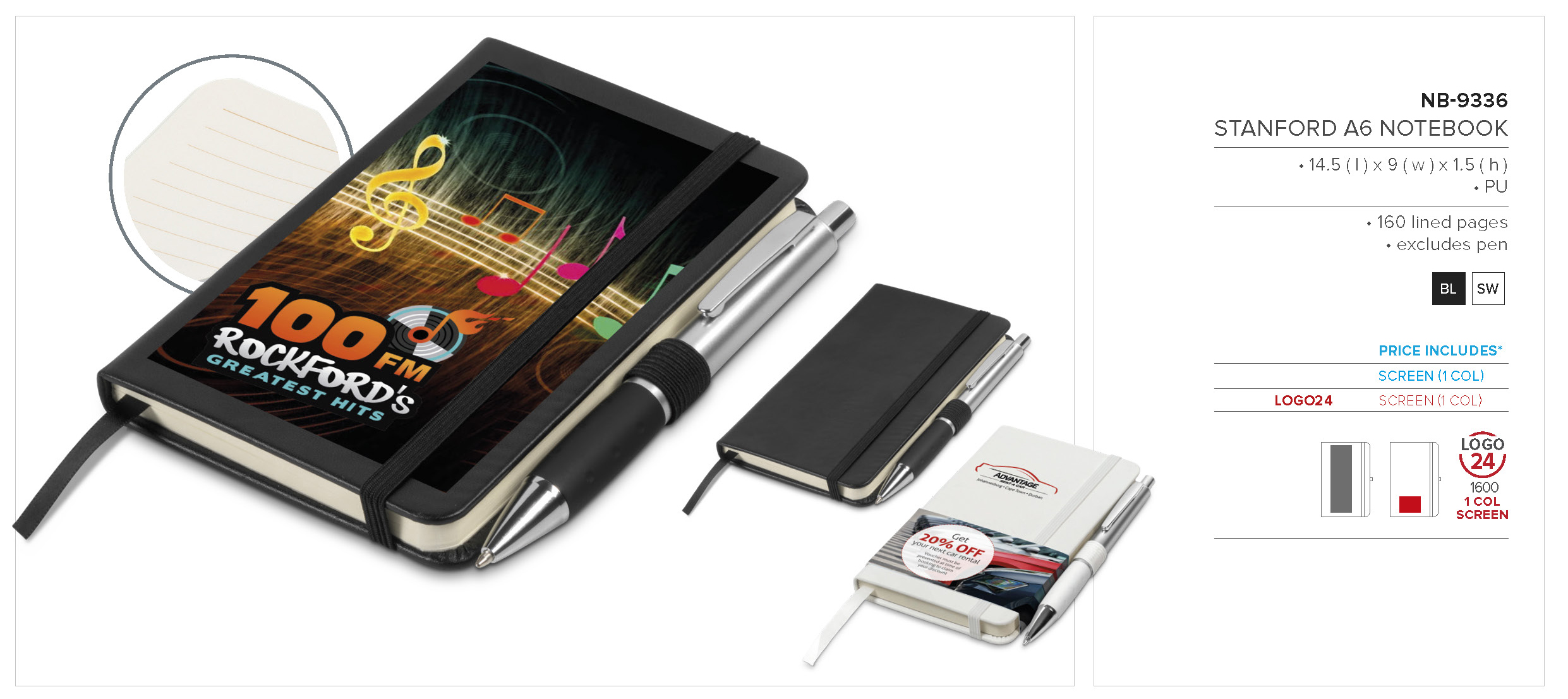 Stanford A6 Hard Cover Notebook - Branding & Beyond